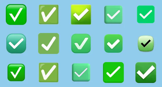 White Heavy Check Mark Emoji