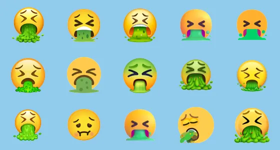 🤮 Face With Open Mouth Vomiting Emoji