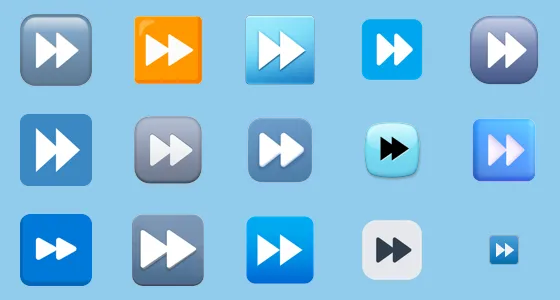 ⏩ Black Right-Pointing Double Triangle Emoji