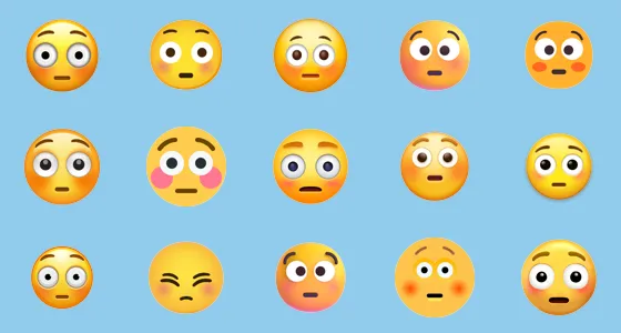 😳 Flushed Face Emoji