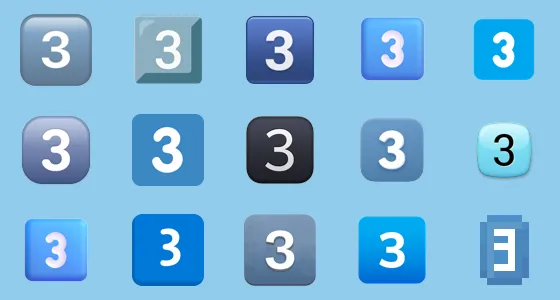 3️⃣ Keycap Digit Three Emoji