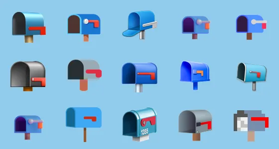 📭 Open Mailbox With Lowered Flag Emoji