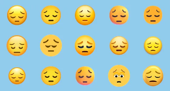 😔 Pensive Face Emoji