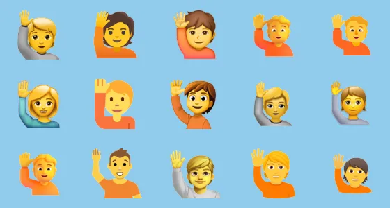 🙋 Happy Person Raising One Hand Emoji