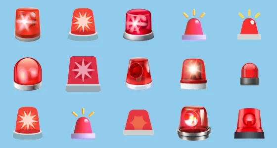 🚨 Police Cars Revolving Light Emoji