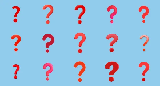 Black Question Mark Ornament Emoji