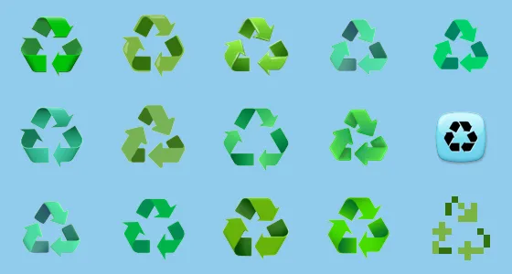 ♻️ Black Universal Recycling Symbol Emoji