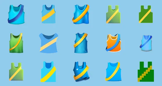 🎽 Running Shirt With Sash Emoji