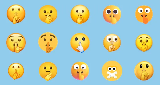 🤫 Face With Finger Covering Closed Lips Emoji