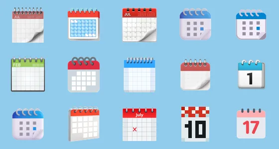 🗓️ Spiral Calendar Pad Emoji